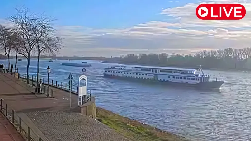 Live Webcam Rhine River, Rees